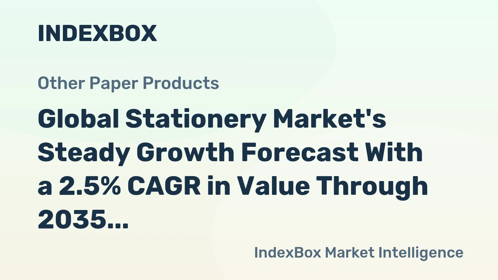 Global Stationery Market's Steady Growth Forecast With a 2.5% CAGR in Value Through 2035