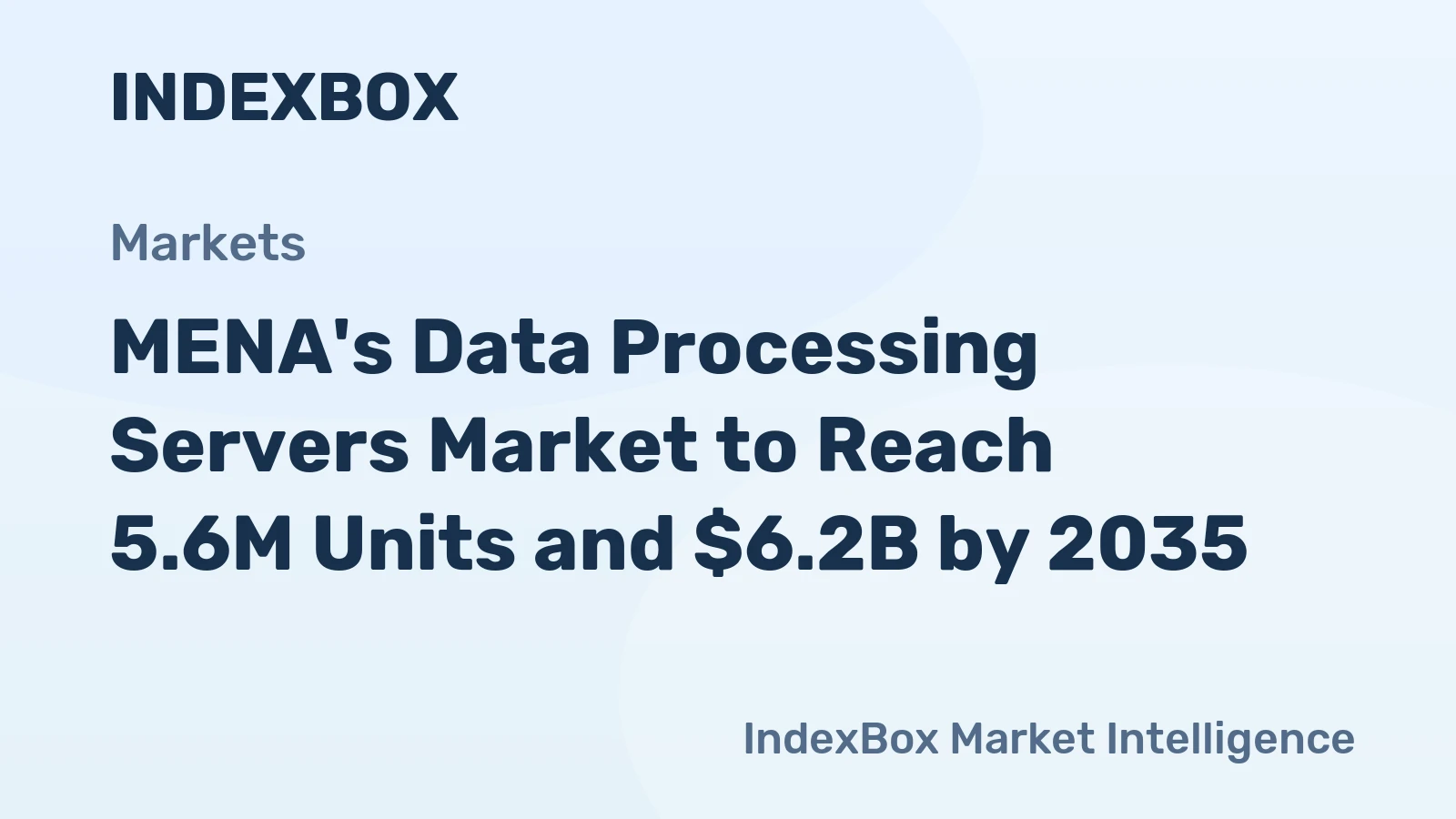 MENA's Data Processing Servers Market to Reach 5.6M Units and $6.2B by 2035