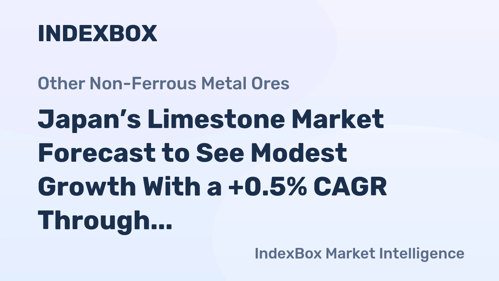 Japan’s Limestone Market Forecast to See Modest Growth With a +0.5% CAGR Through 2035