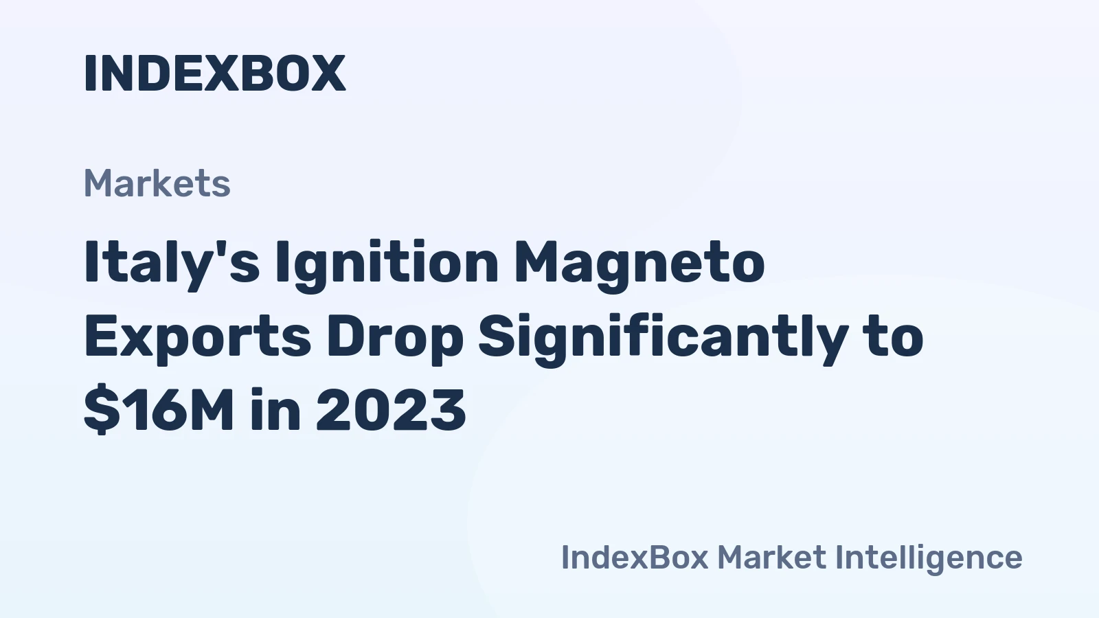 Italy's Ignition Magneto Exports Drop Significantly to $16M in 2023