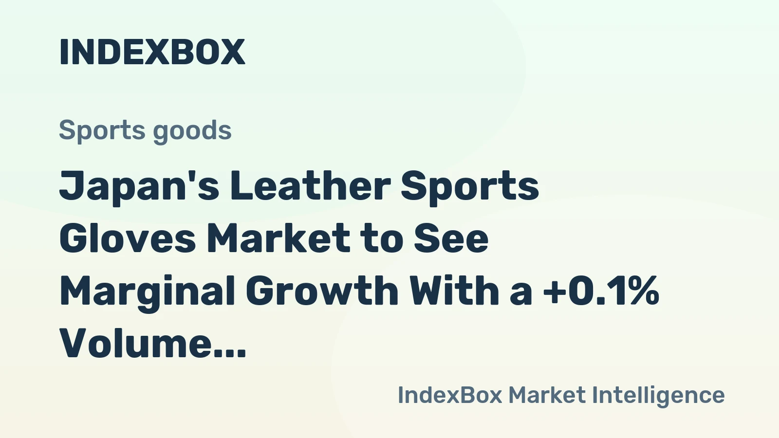 Japan's Leather Sports Gloves Market to See Marginal Growth With a +0.1% Volume CAGR Through 2035