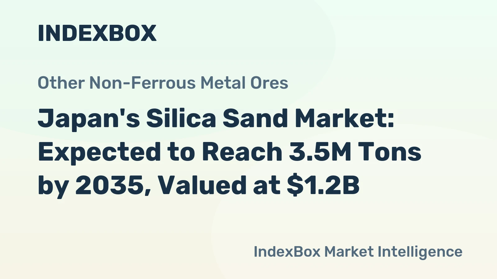 Japan's Silica Sand Market: Expected to Reach 3.5M Tons by 2035, Valued at $1.2B