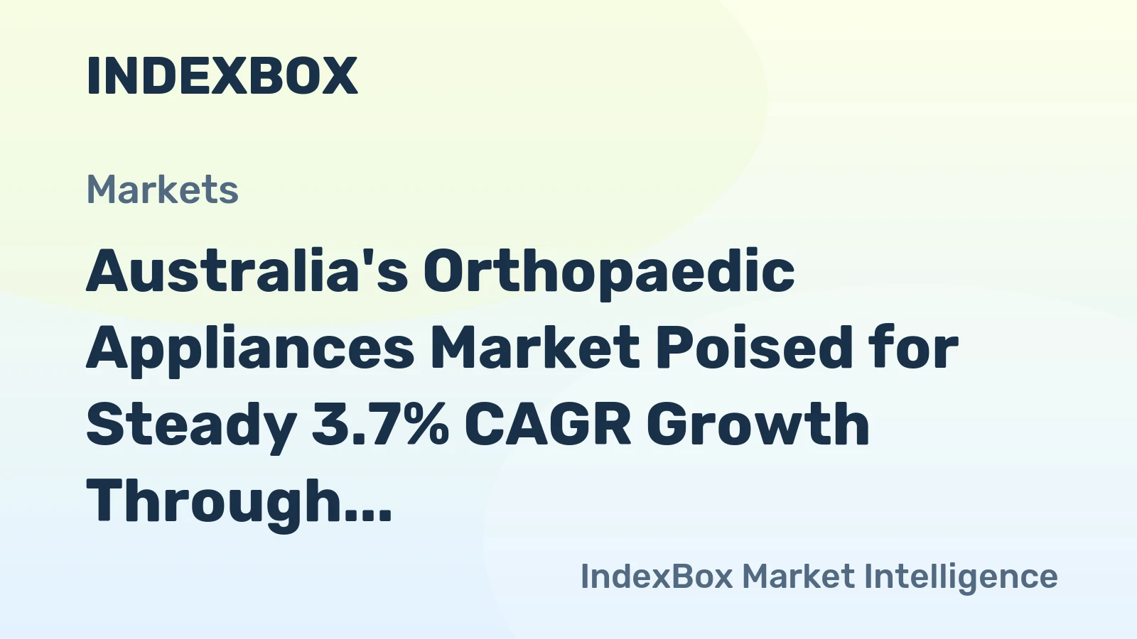 Australia's Orthopaedic Appliances Market Poised for Steady 3.7% CAGR Growth Through 2035