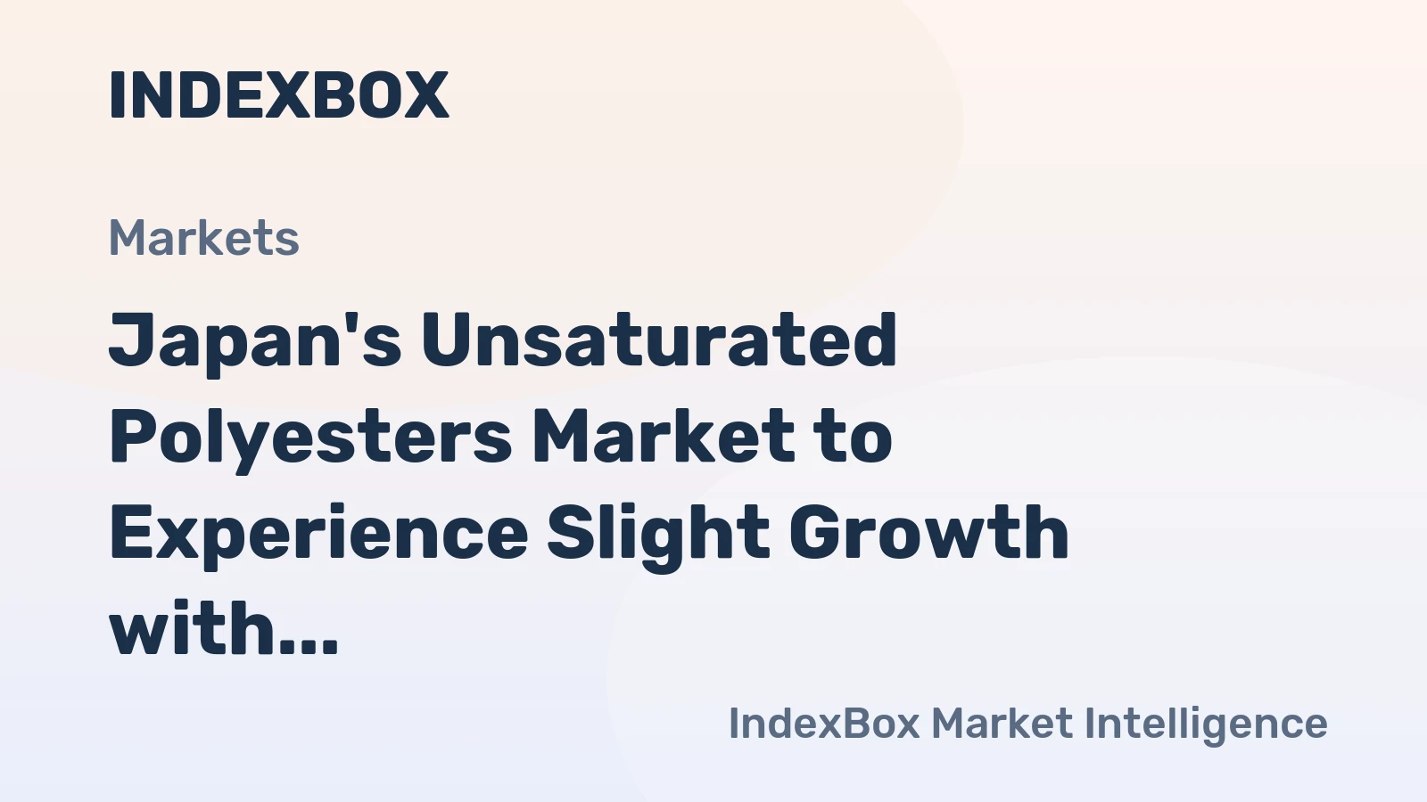 Japan's Unsaturated Polyesters Market to Experience Slight Growth with CAGR of +0.8% from 2024 to 2035