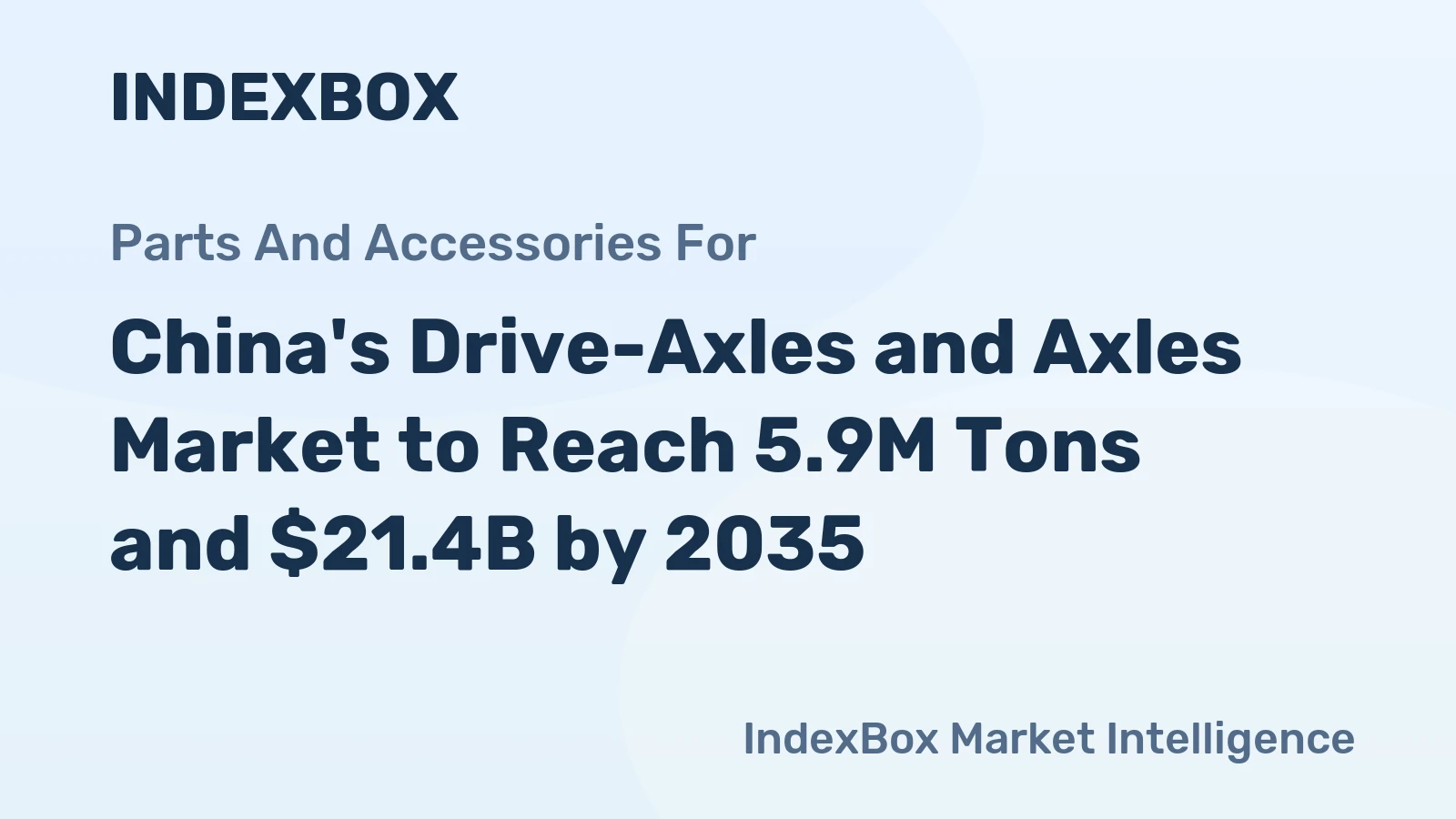 China's Drive-Axles and Axles Market to Reach 5.9M Tons and $21.4B by 2035