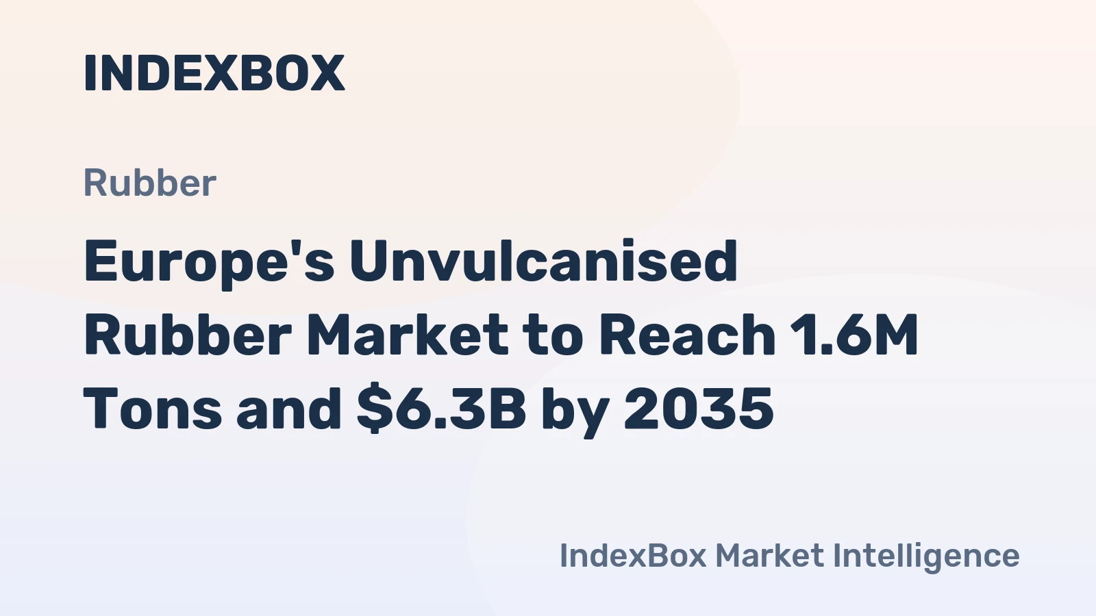 Europe's Unvulcanised Rubber Market to Reach 1.6M Tons and $6.3B by 2035