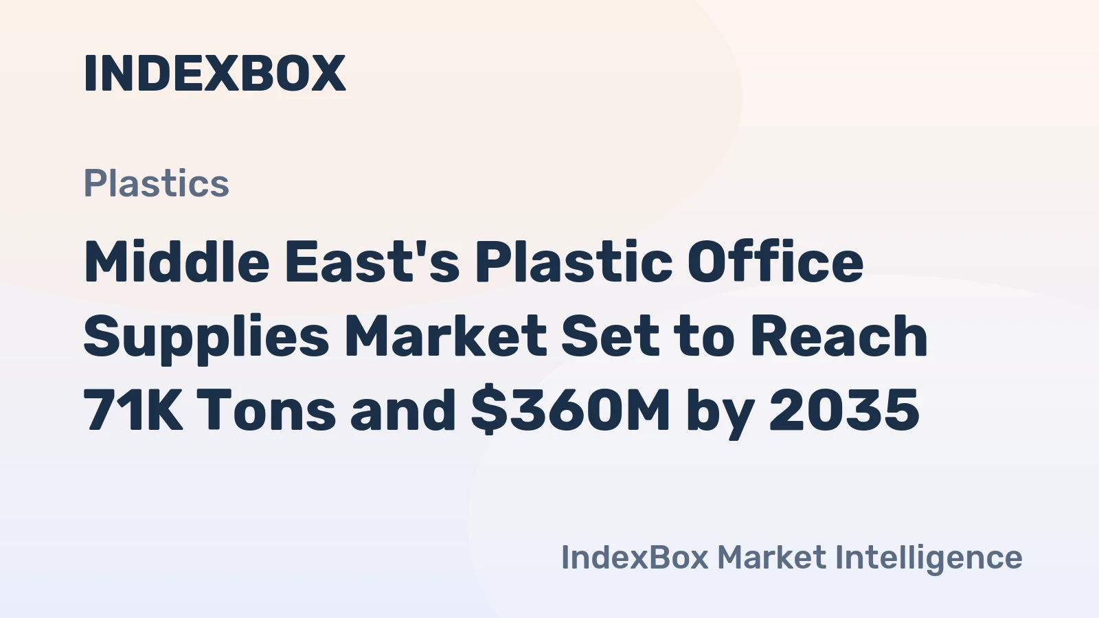 Middle East's Plastic Office Supplies Market Set to Reach 71K Tons and $360M by 2035
