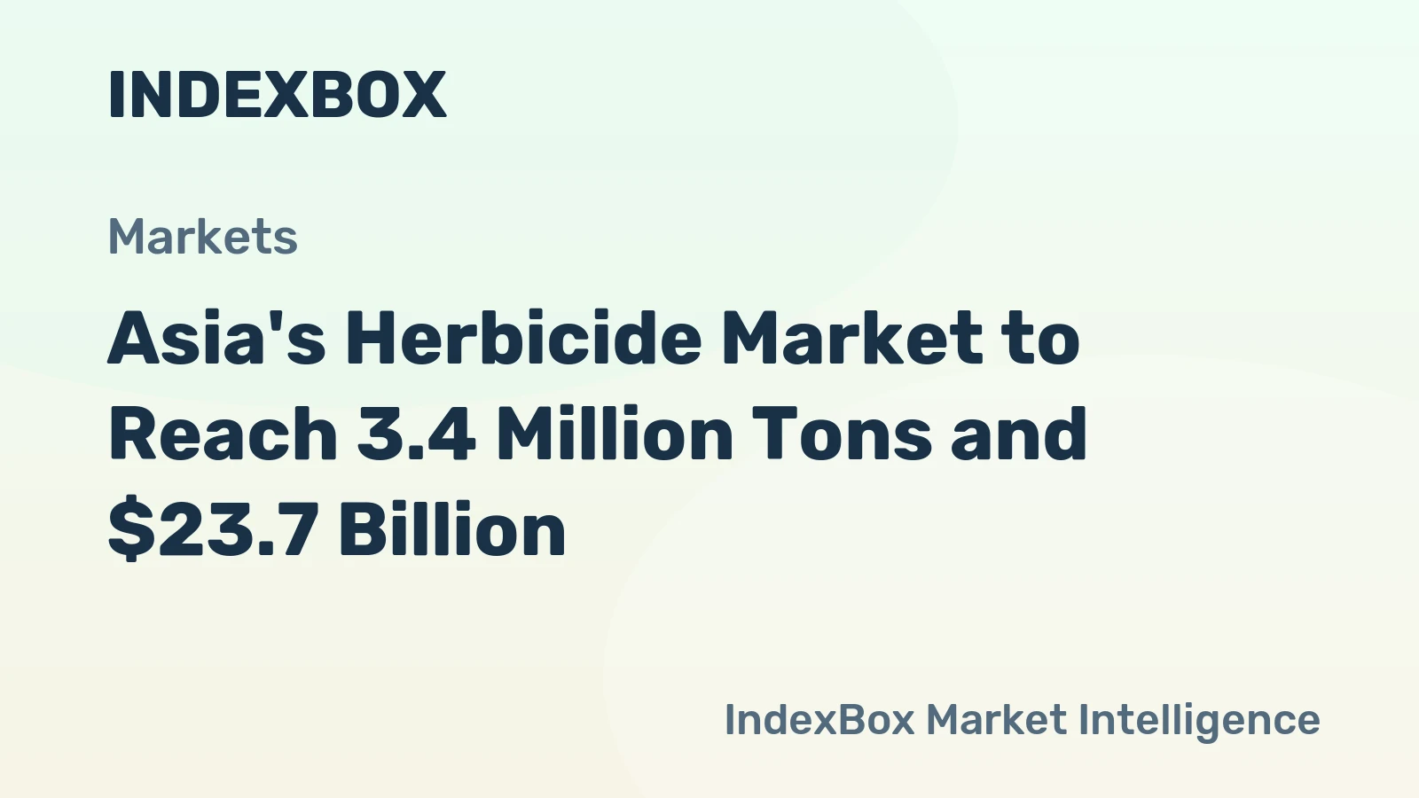 Asia's Herbicide Market to Reach 3.4 Million Tons and $23.7 Billion