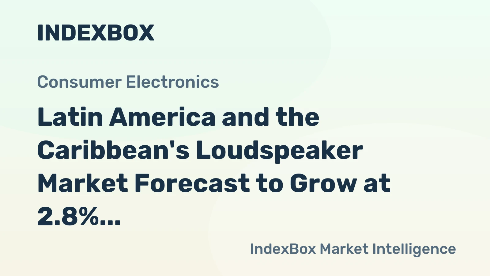 Latin America and the Caribbean's Loudspeaker Market Forecast to Grow at 2.8% CAGR Through 2035