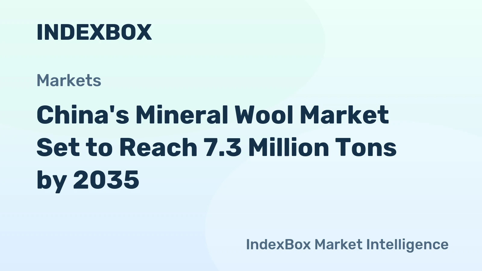 China's Mineral Wool Market Set to Reach 7.3 Million Tons by 2035