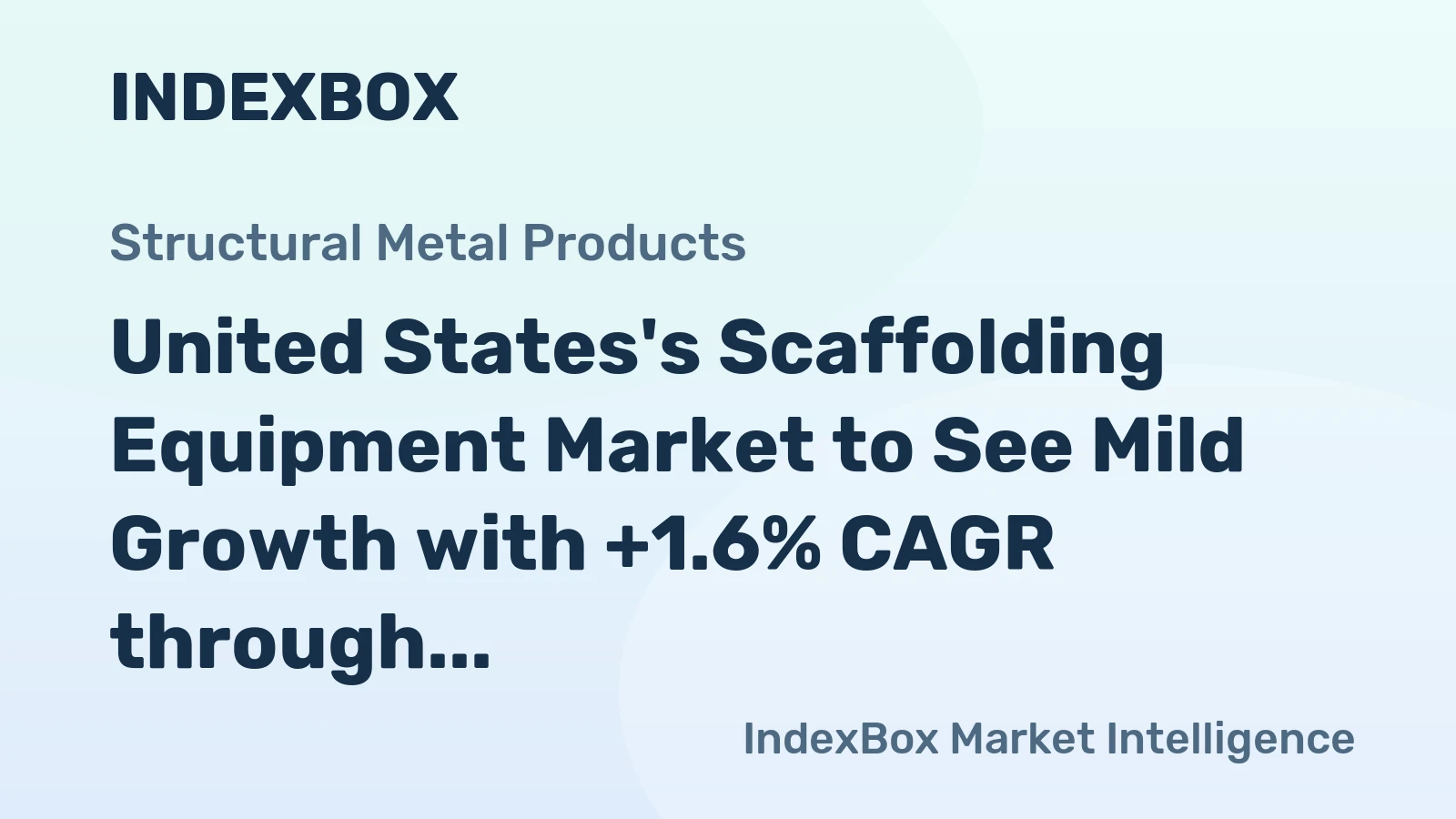 United States's Scaffolding Equipment Market to See Mild Growth with +1.6% CAGR through 2035