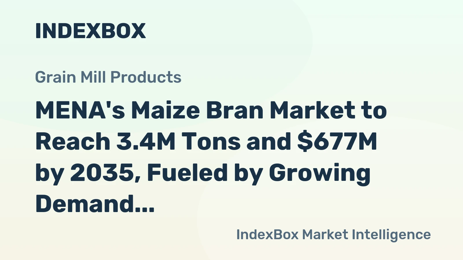 MENA's Maize Bran Market to Reach 3.4M Tons and $677M by 2035, Fueled by Growing Demand