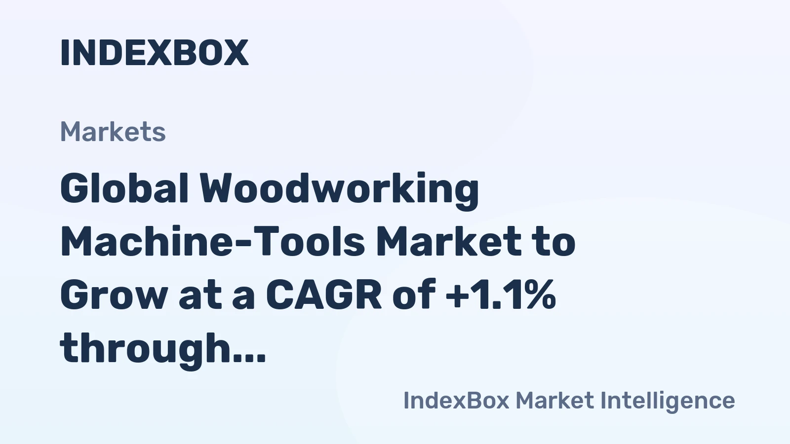 Global Woodworking Machine-Tools Market to Grow at a CAGR of +1.1% through 2035, Reaching $21.5B in Value
