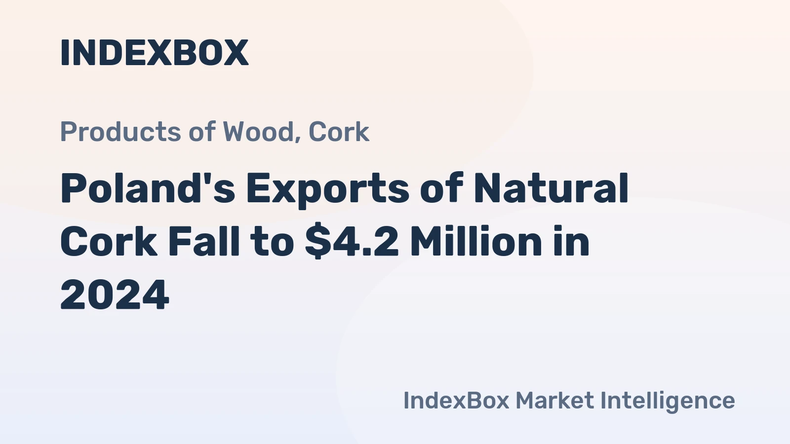 Poland's Exports of Natural Cork Fall to $4.2 Million in 2024