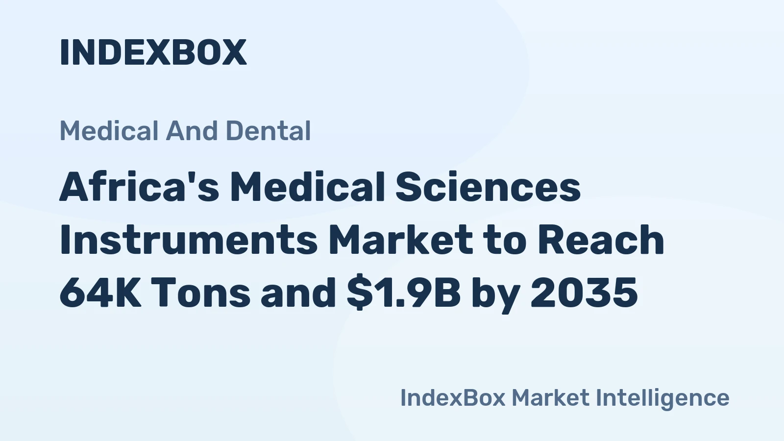 Africa's Medical Sciences Instruments Market to Reach 64K Tons and $1.9B by 2035