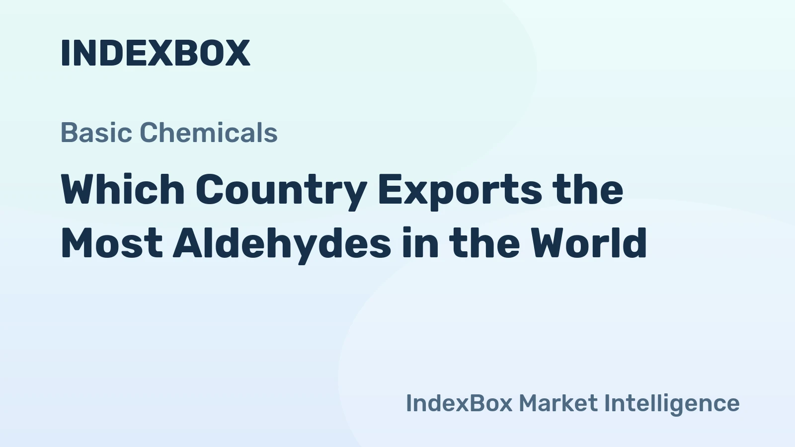Which Country Exports the Most Aldehydes in the World?