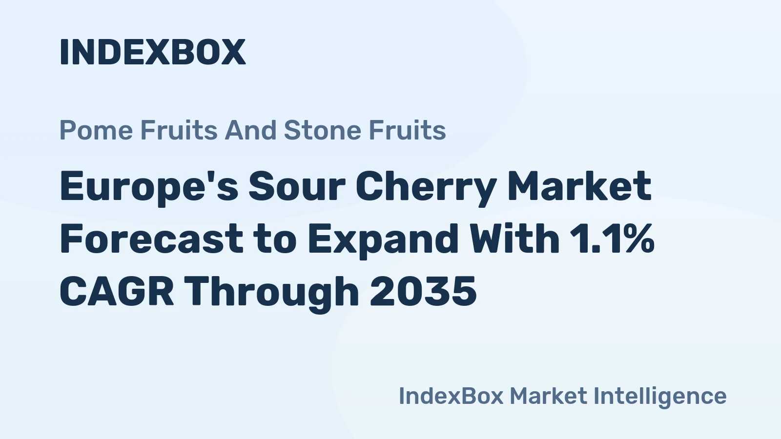 Europe's Sour Cherry Market Forecast to Expand With 1.1% CAGR Through 2035