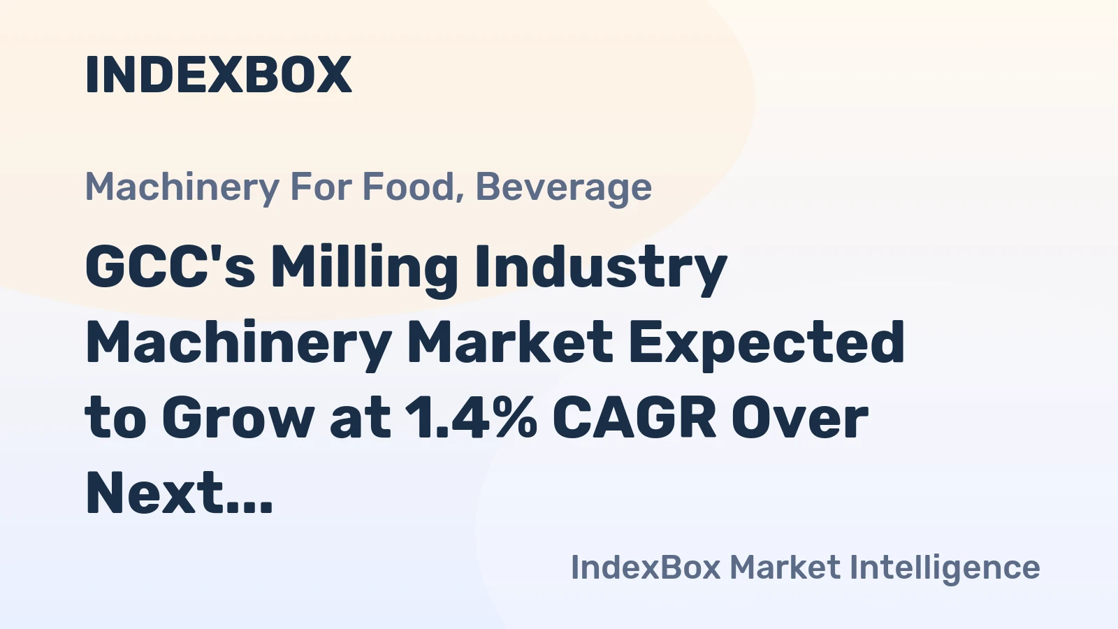 GCC's Milling Industry Machinery Market Expected to Grow at 1.4% CAGR Over Next Decade, Reaching $82M by 2035