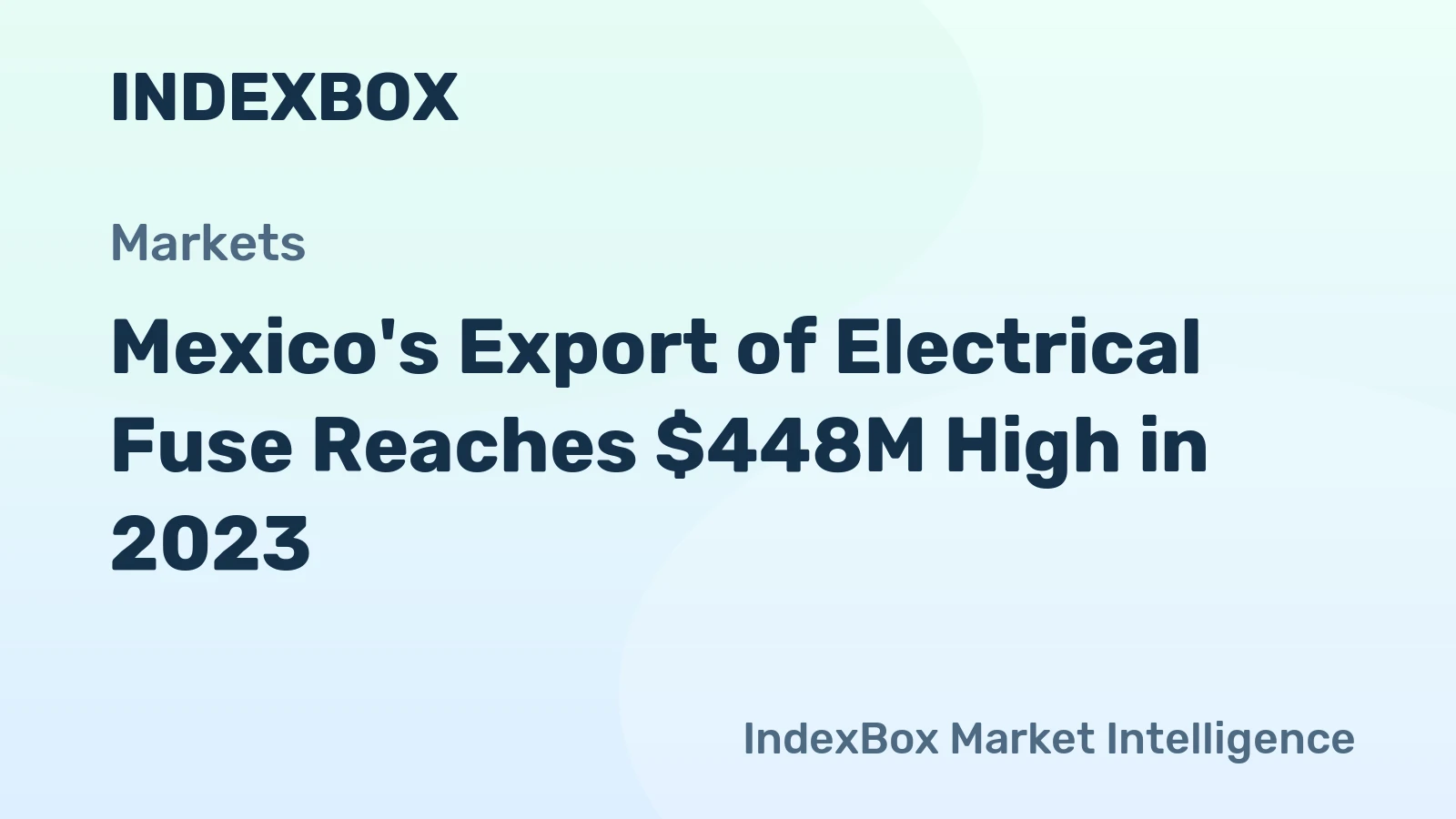 Mexico's Export of Electrical Fuse Reaches $448M High in 2023