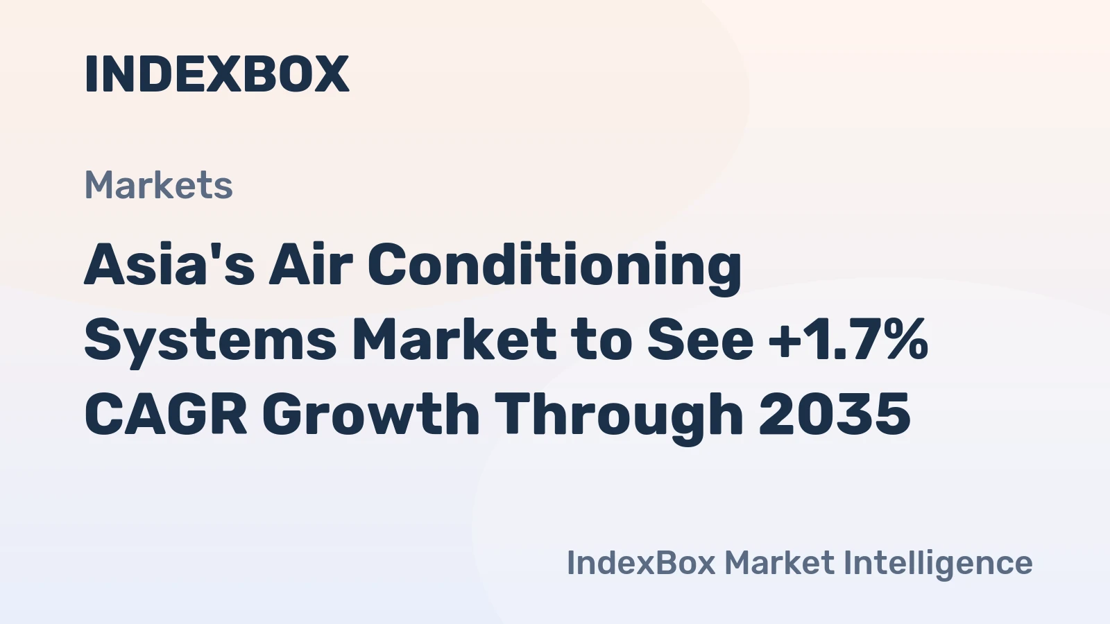 Asia's Air Conditioning Systems Market to See +1.7% CAGR Growth Through 2035