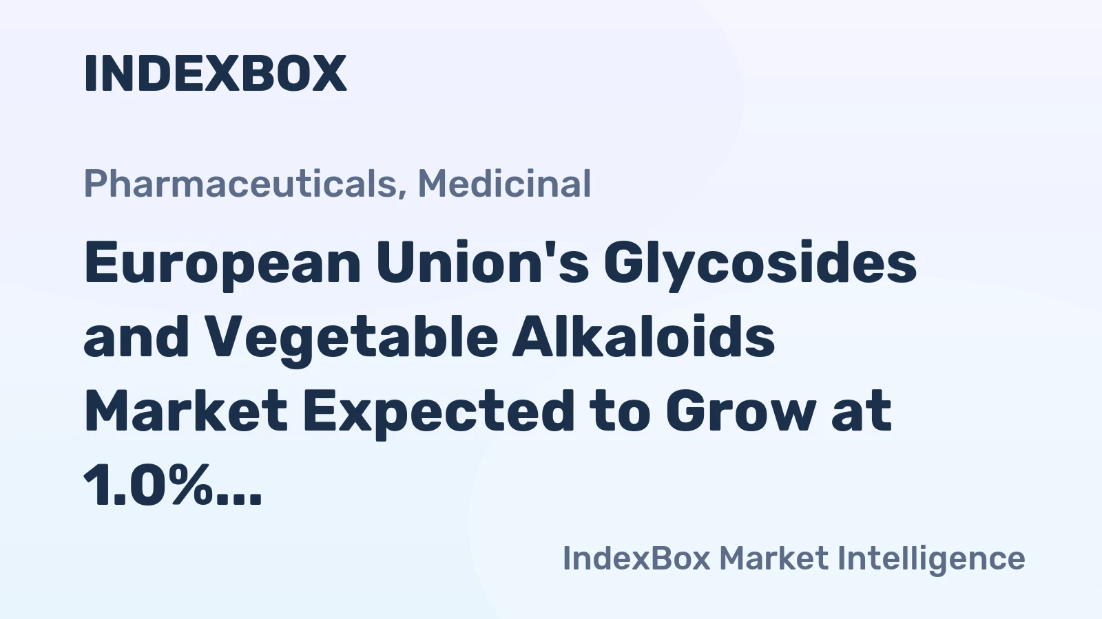 European Union's Glycosides and Vegetable Alkaloids Market Expected to Grow at 1.0% CAGR, Reaching 50K Tons by 2035