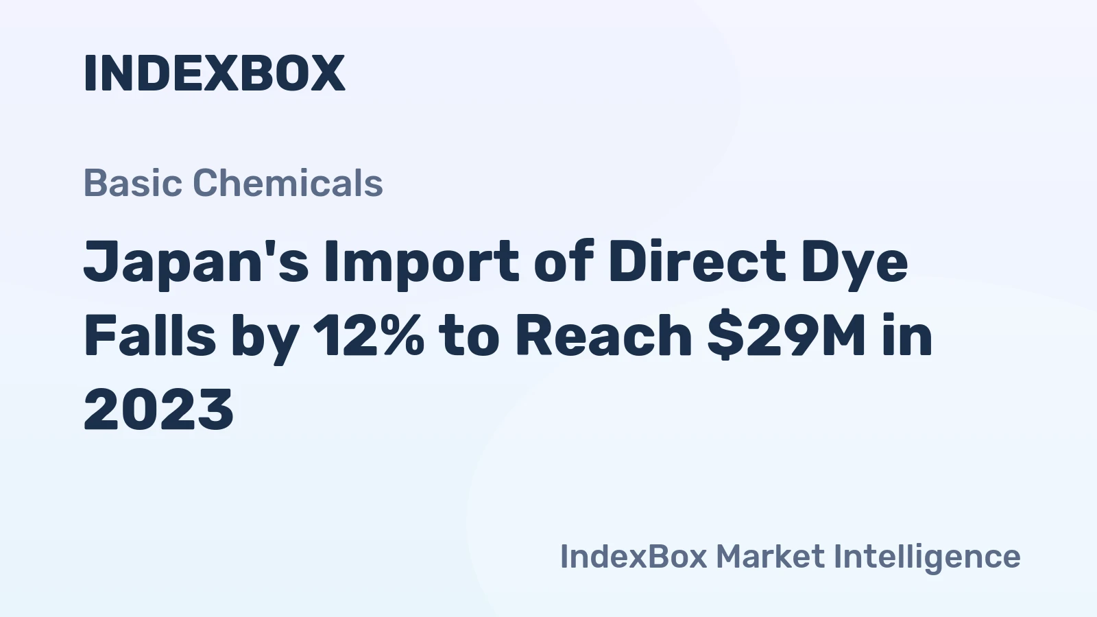 Japan's Import of Direct Dye Falls by 12% to Reach $29M in 2023