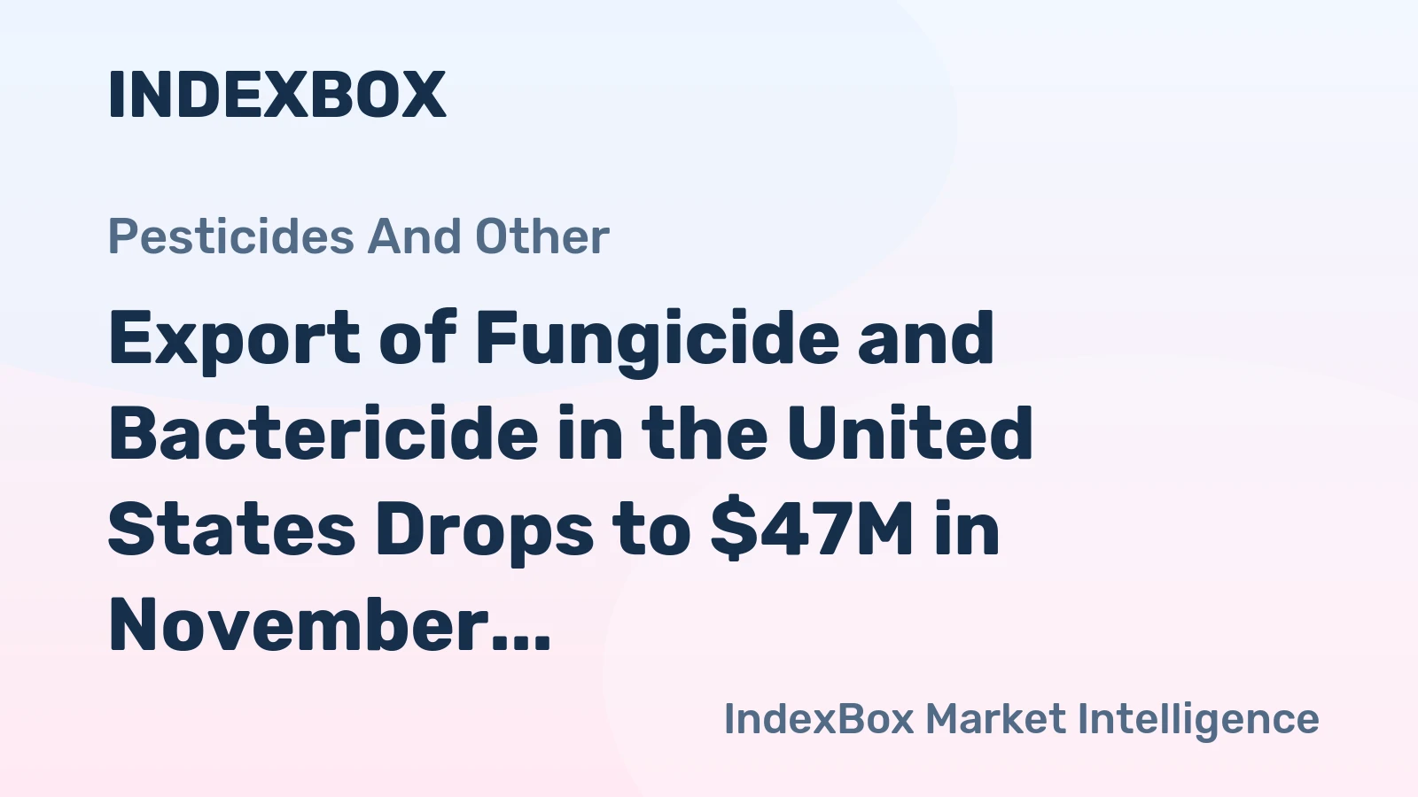 Export of Fungicide and Bactericide in the United States Drops to $47M in November 2023