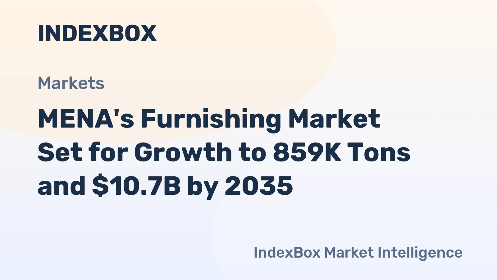 MENA's Furnishing Market Set for Growth to 859K Tons and $10.7B by 2035
