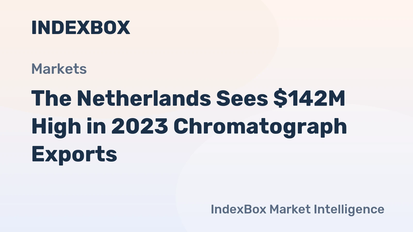 The Netherlands Sees $142M High in 2023 Chromatograph Exports