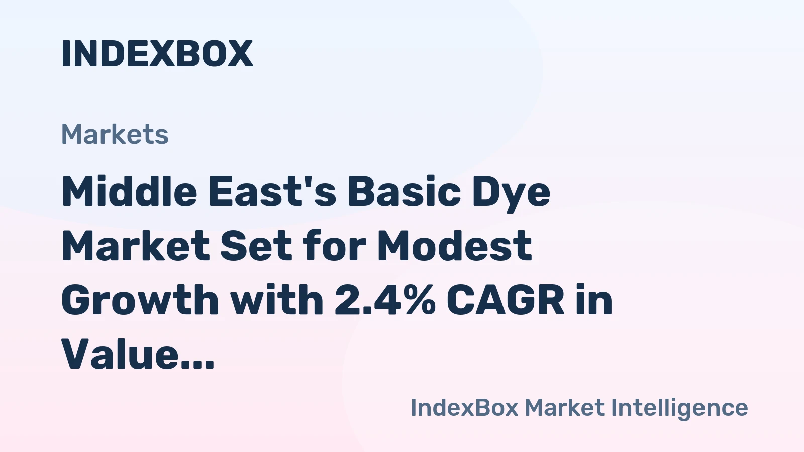 Middle East's Basic Dye Market Set for Modest Growth with 2.4% CAGR in Value