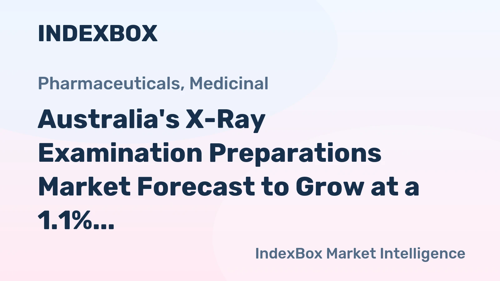 Australia's X-Ray Examination Preparations Market Forecast to Grow at a 1.1% CAGR Through 2035