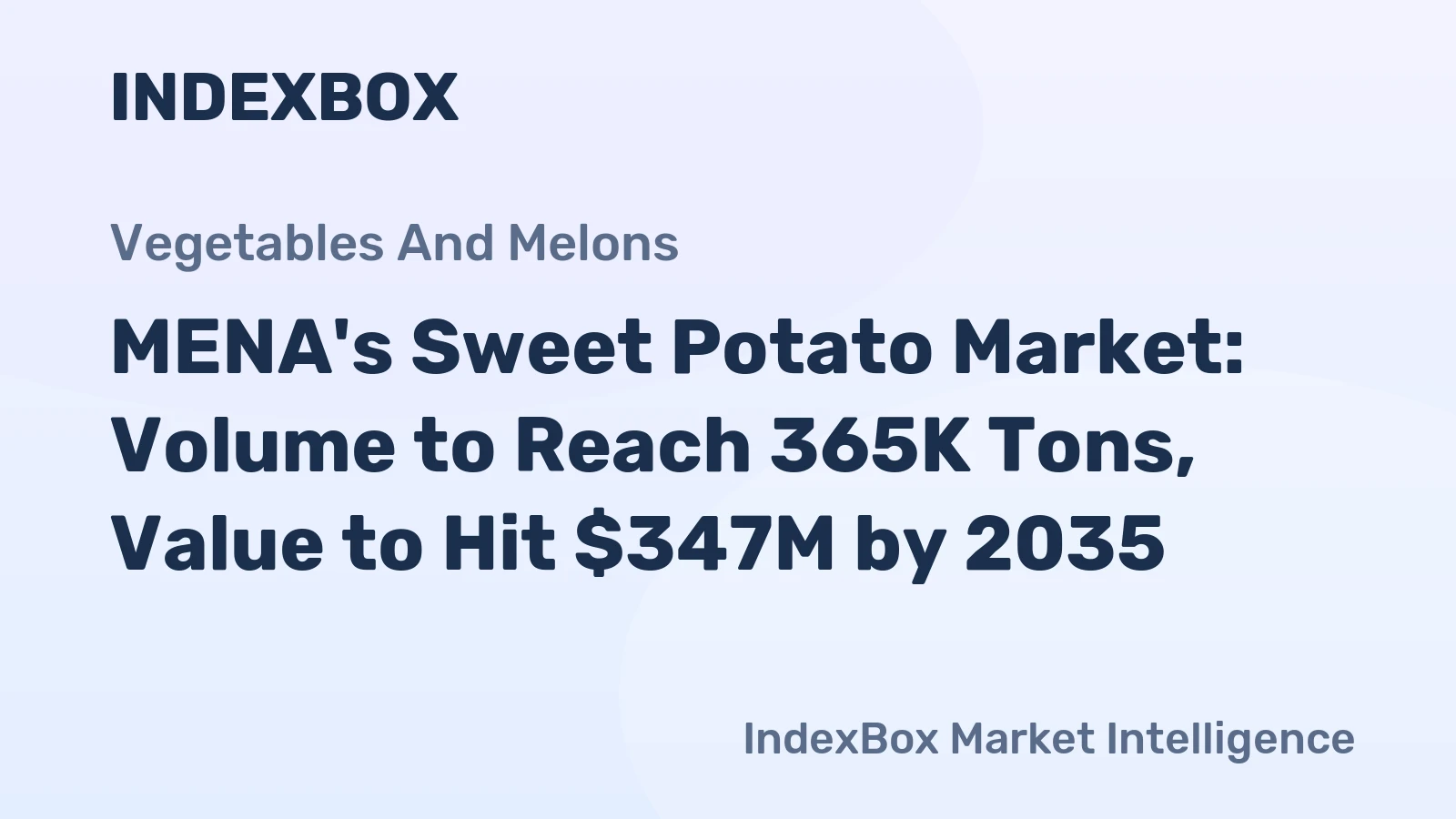 MENA's Sweet Potato Market: Volume to Reach 365K Tons, Value to Hit $347M by 2035