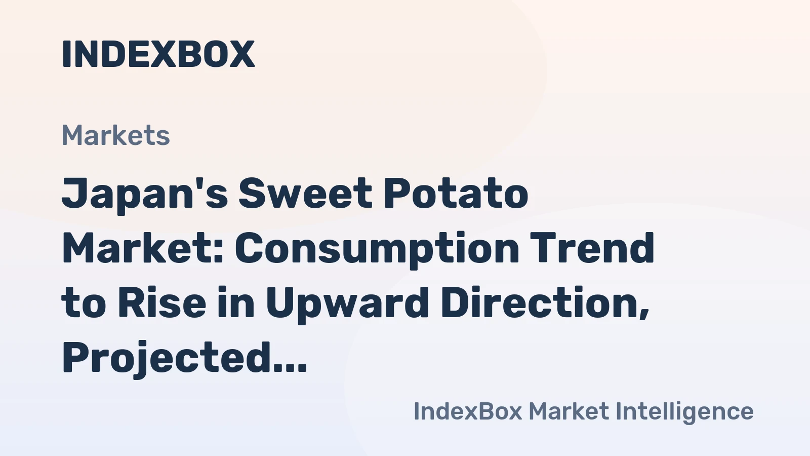 Japan's Sweet Potato Market: Consumption Trend to Rise in Upward Direction, Projected Volume Reaches 846K Tons by 2035