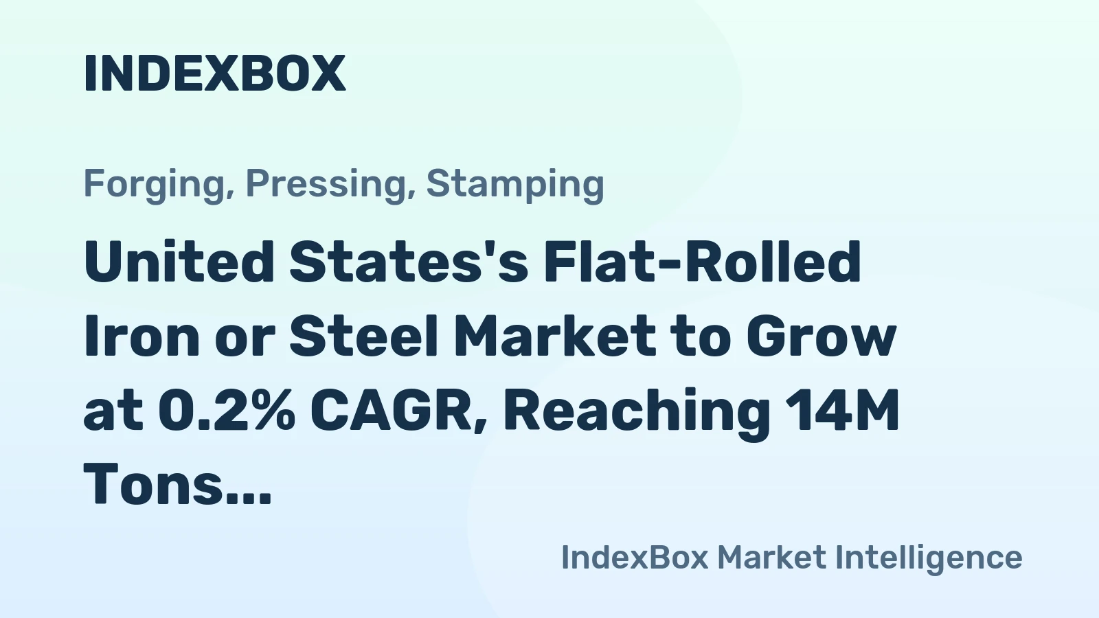 United States's Flat-Rolled Iron or Steel Market to Grow at 0.2% CAGR, Reaching 14M Tons by 2035