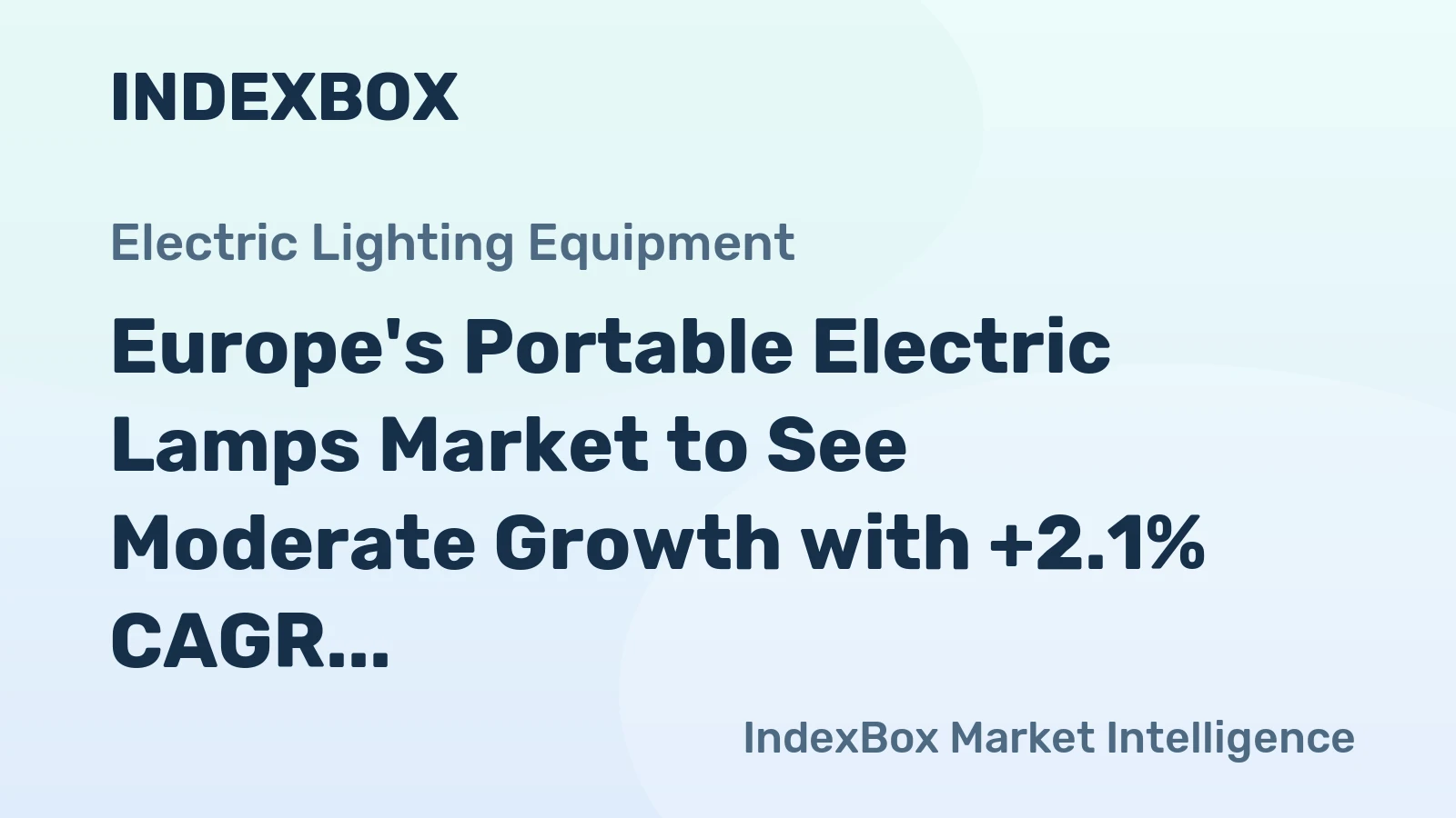 Europe's Portable Electric Lamps Market to See Moderate Growth with +2.1% CAGR from 2024-2035