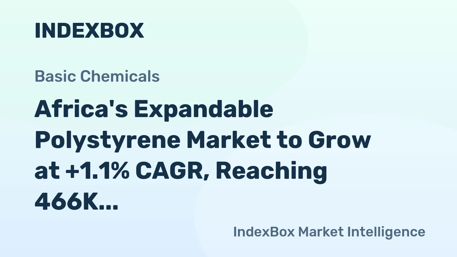 Africa's Expandable Polystyrene Market to Grow at +1.1% CAGR, Reaching 466K Tons by 2035