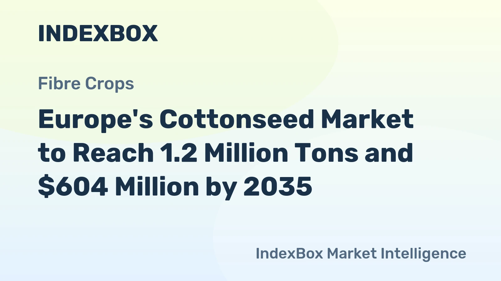 Europe's Cottonseed Market to Reach 1.2 Million Tons and $604 Million by 2035