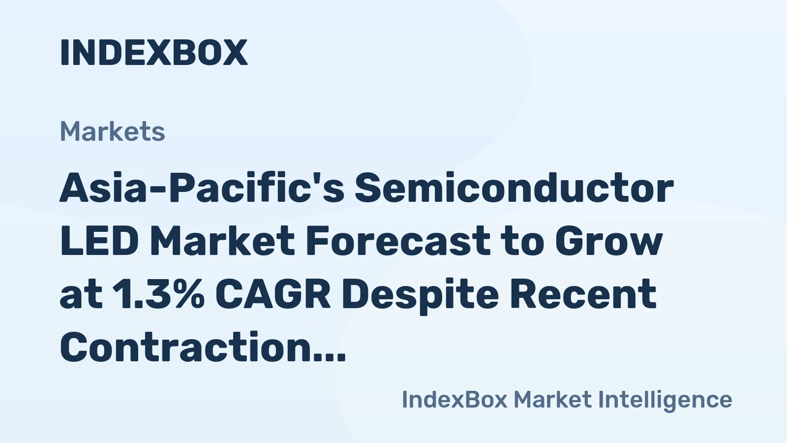 Asia-Pacific's Semiconductor LED Market Forecast to Grow at 1.3% CAGR Despite Recent Contraction