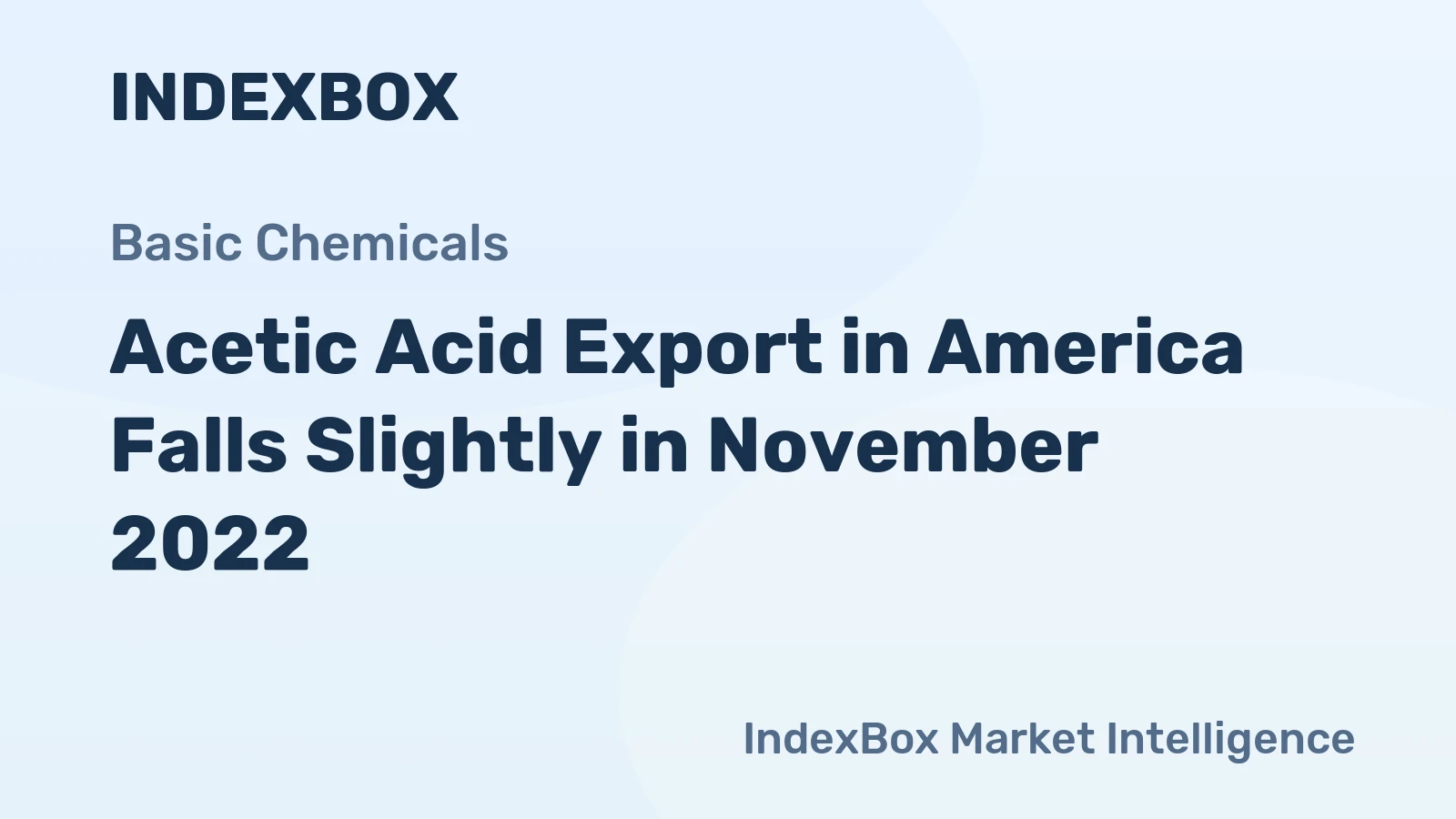 Acetic Acid Export in America Falls Slightly in November 2022
