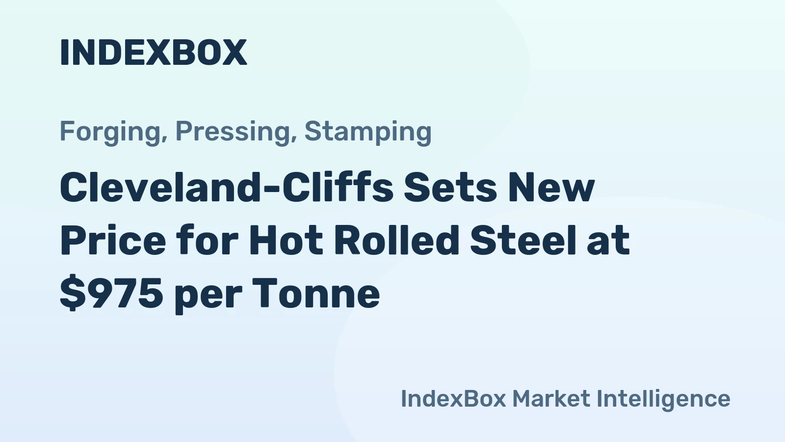 Cleveland-Cliffs Sets New Price for Hot Rolled Steel at $975 per Tonne