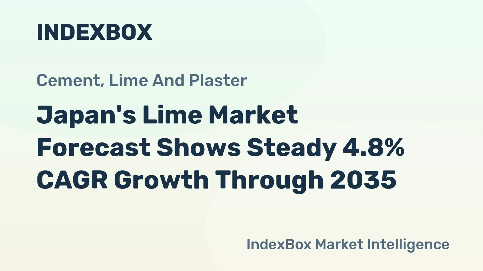 Japan's Lime Market Forecast Shows Steady 4.8% CAGR Growth Through 2035