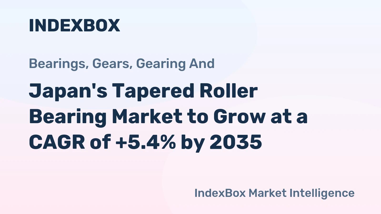 Japan's Tapered Roller Bearing Market to Grow at a CAGR of +5.4% by 2035