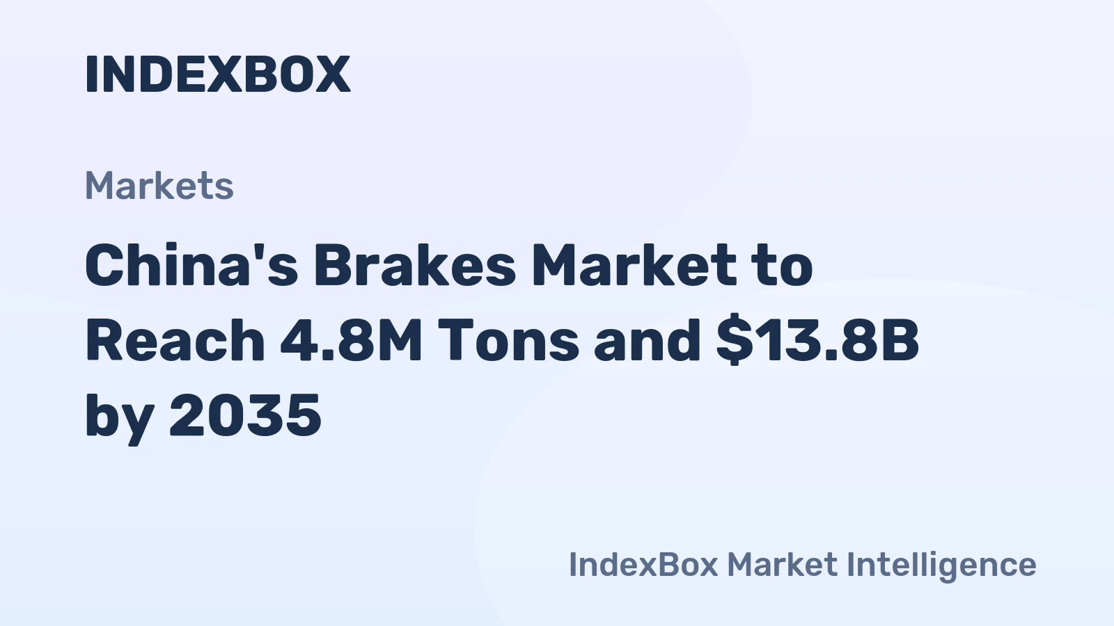 China's Brakes Market to Reach 4.8M Tons and $13.8B by 2035
