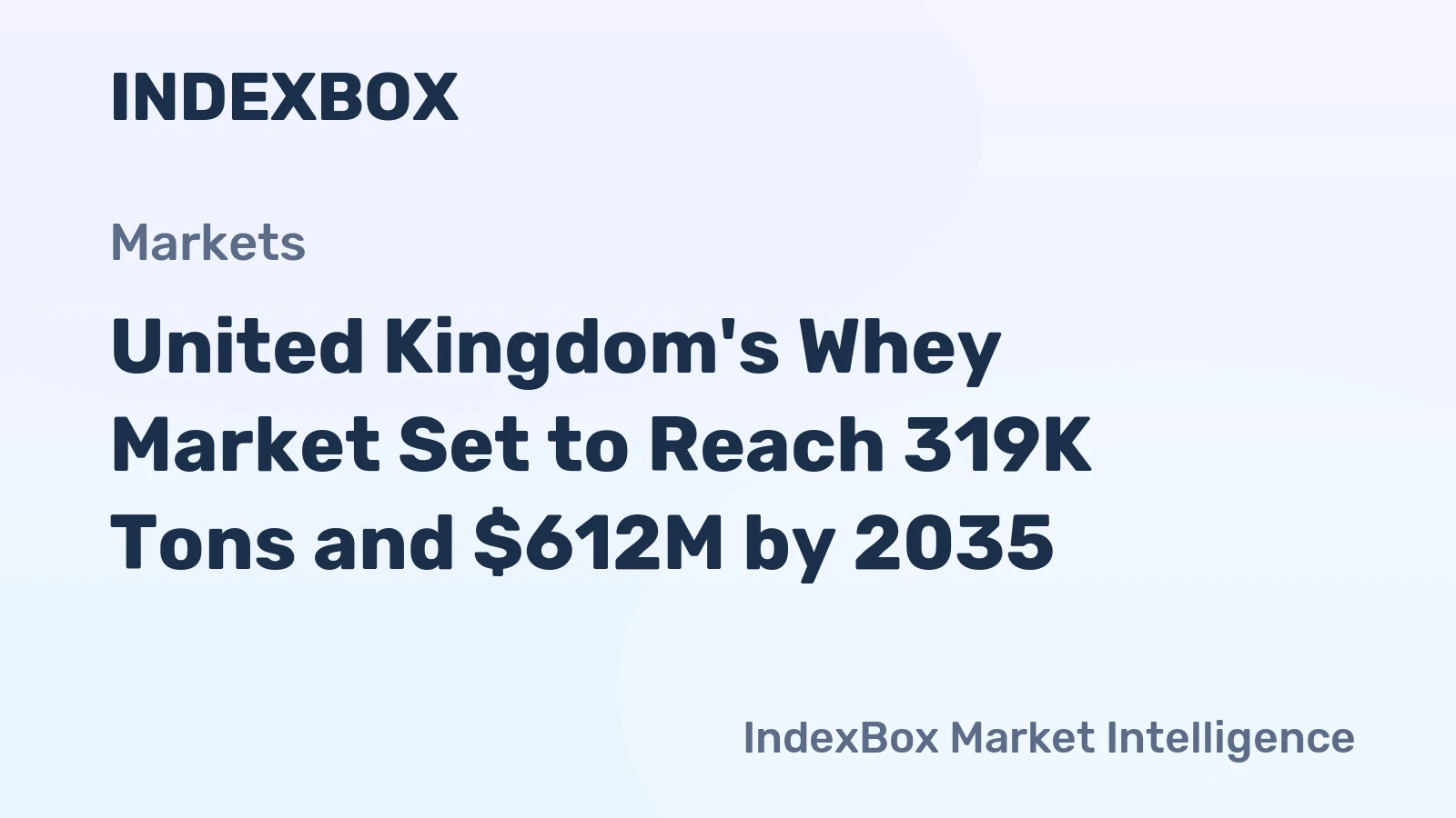 United Kingdom's Whey Market Set to Reach 319K Tons and $612M by 2035