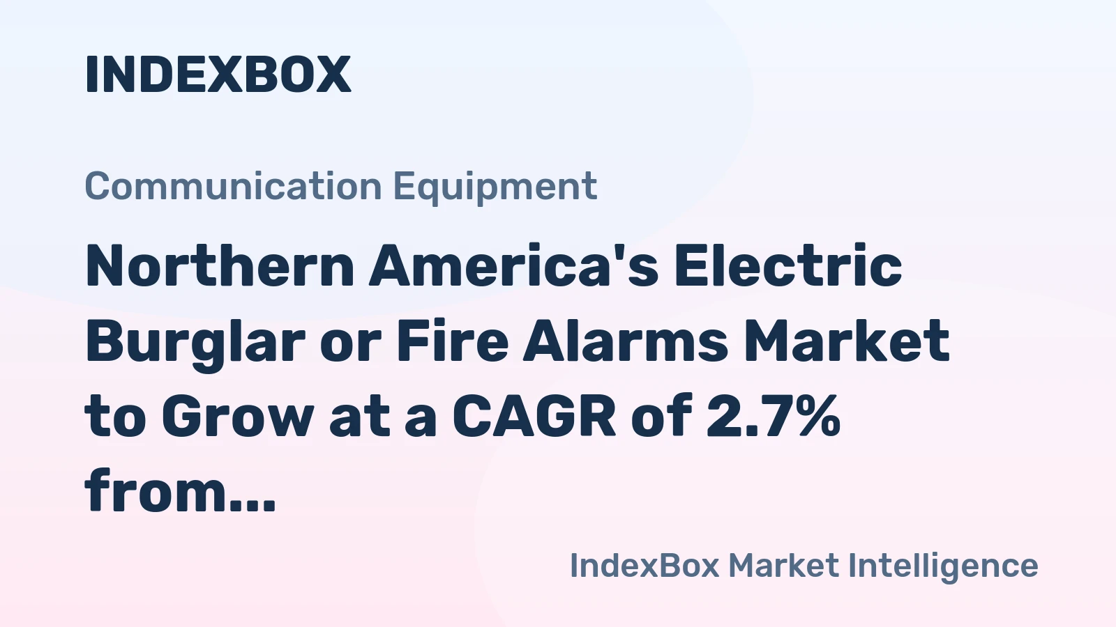 Northern America's Electric Burglar or Fire Alarms Market to Grow at a CAGR of 2.7% from 2024 to 2035