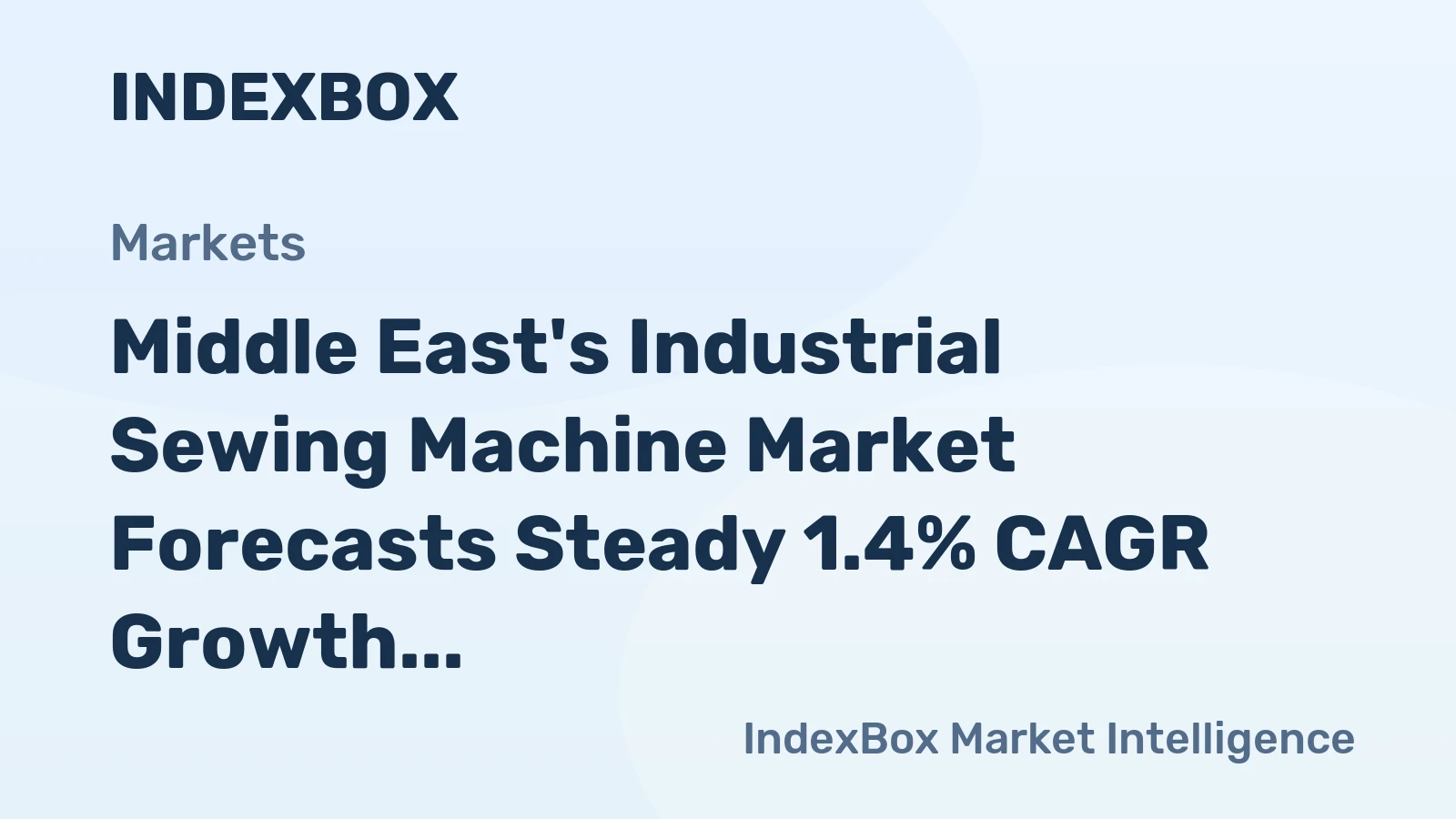 Middle East's Industrial Sewing Machine Market Forecasts Steady 1.4% CAGR Growth Through 2035