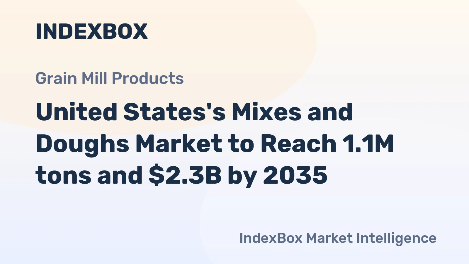United States's Mixes and Doughs Market to Reach 1.1M tons and $2.3B by 2035