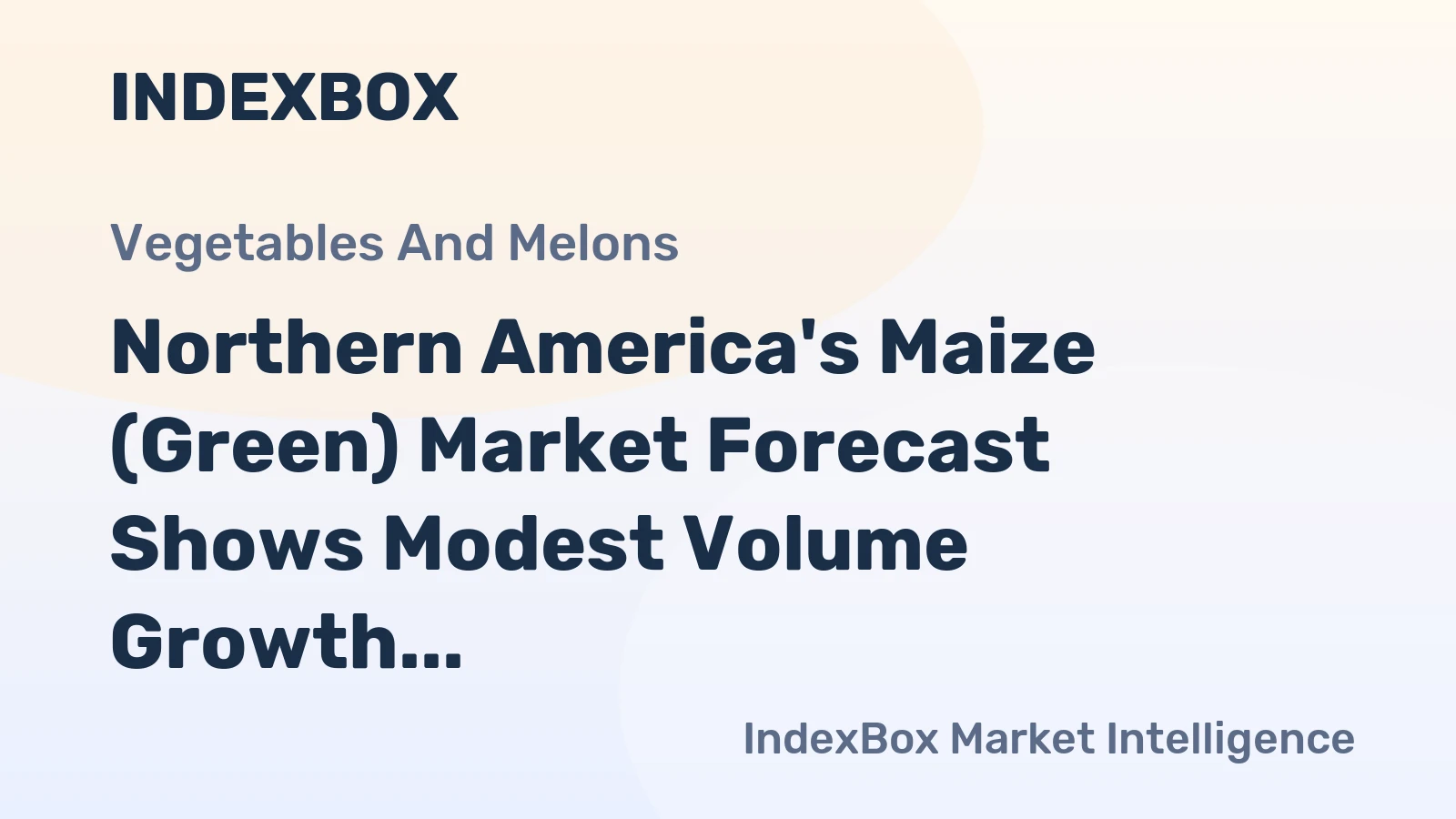 Northern America's Maize (Green) Market Forecast Shows Modest Volume Growth at 0.3% CAGR Through 2035