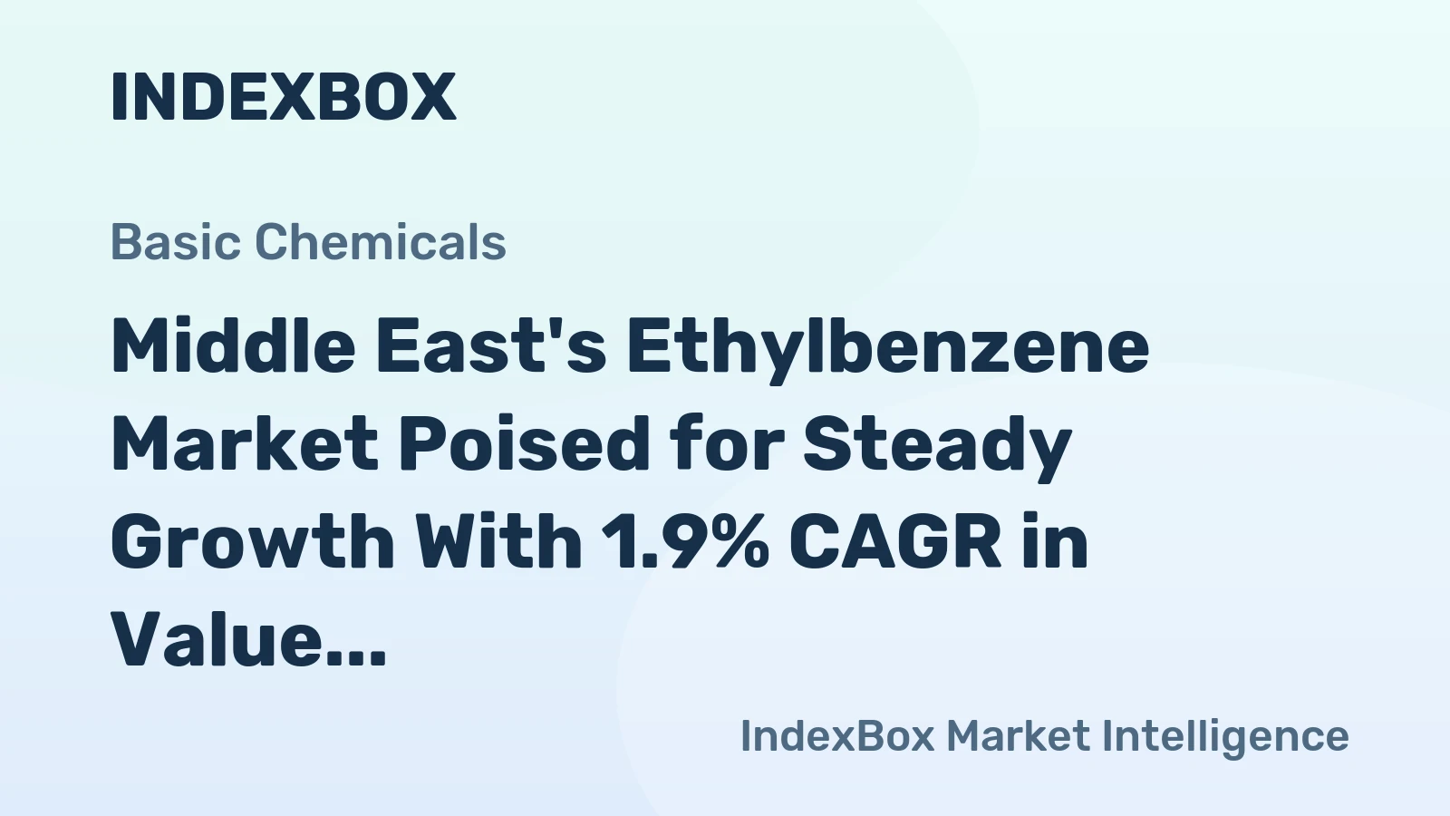 Middle East's Ethylbenzene Market Poised for Steady Growth With 1.9% CAGR in Value