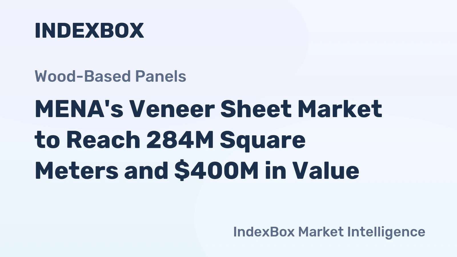MENA's Veneer Sheet Market to Reach 284M Square Meters and $400M in Value